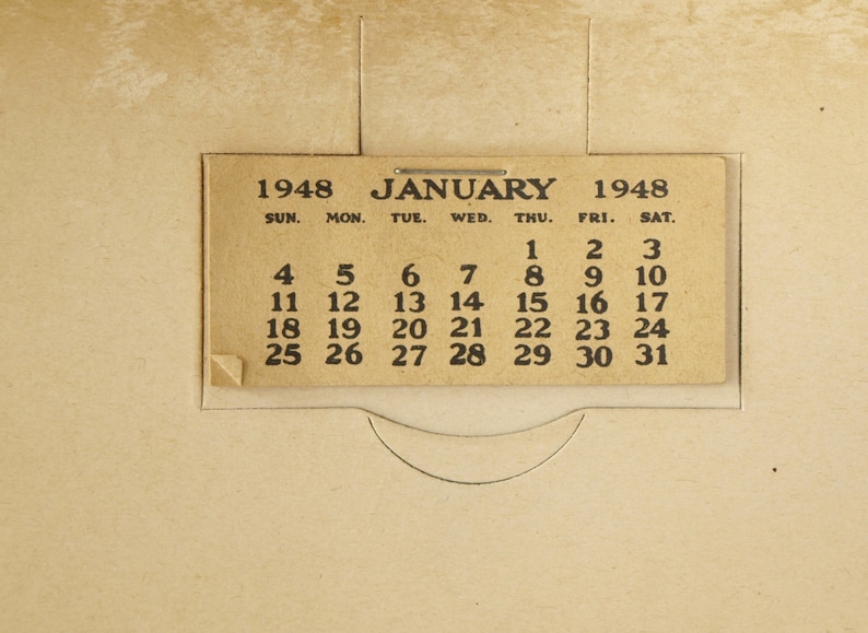 Vintage Advertising Memorabilia 1948 Calendar and Thermometer - Etsy