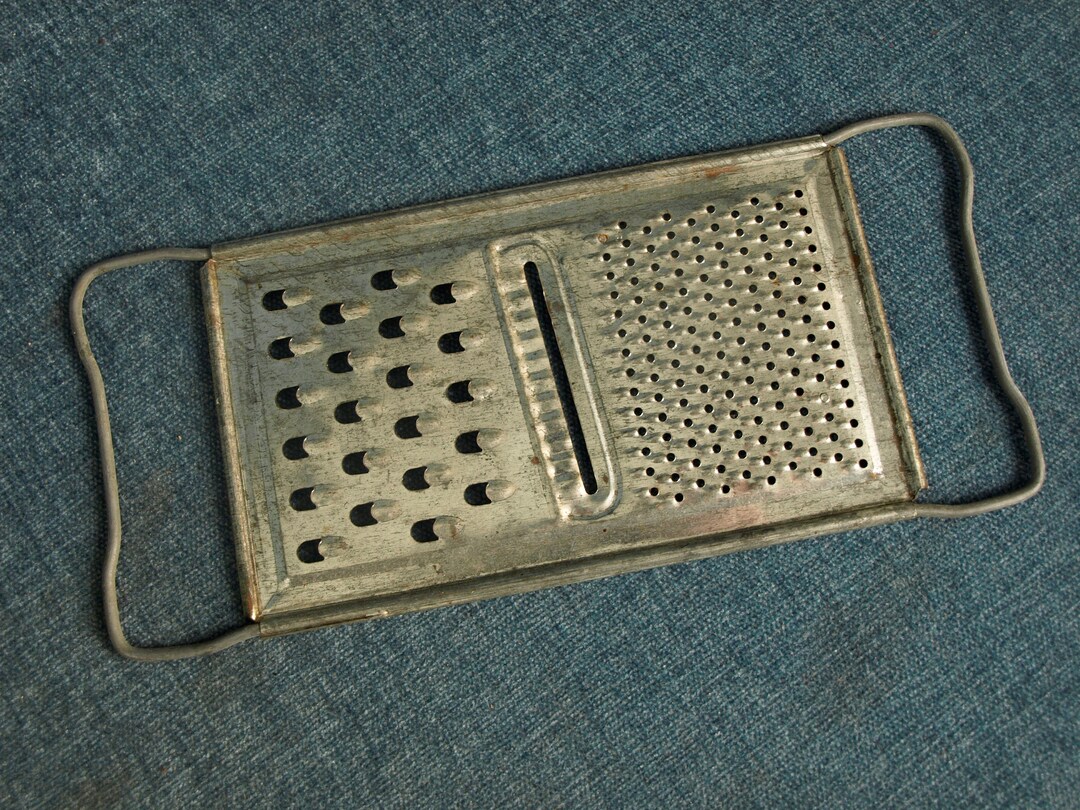 Vintage Hand Held Metal Grater for Cheese / Vegetables Kitchen Utensil ...
