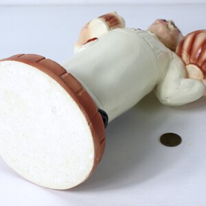 Vintage Chalkware Italian Waiter / Chef / Bartender Statue W/ Bowl and ...