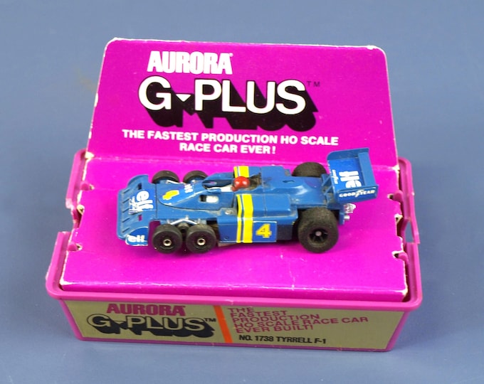 Vintage Aurora AFX G-plus #4 Tyrrell Elf HO Slot Car With Original ...