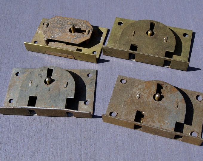 Vintage & Antique Cabinet Lock Assortment - NO KEYS - 4 Cabinet Locks ...