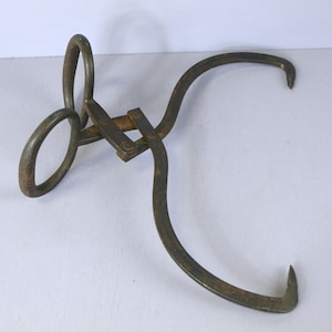 Antique Ice Block Tongs or Hay Bale / Log Clamp Primitive Rustic Farm ...