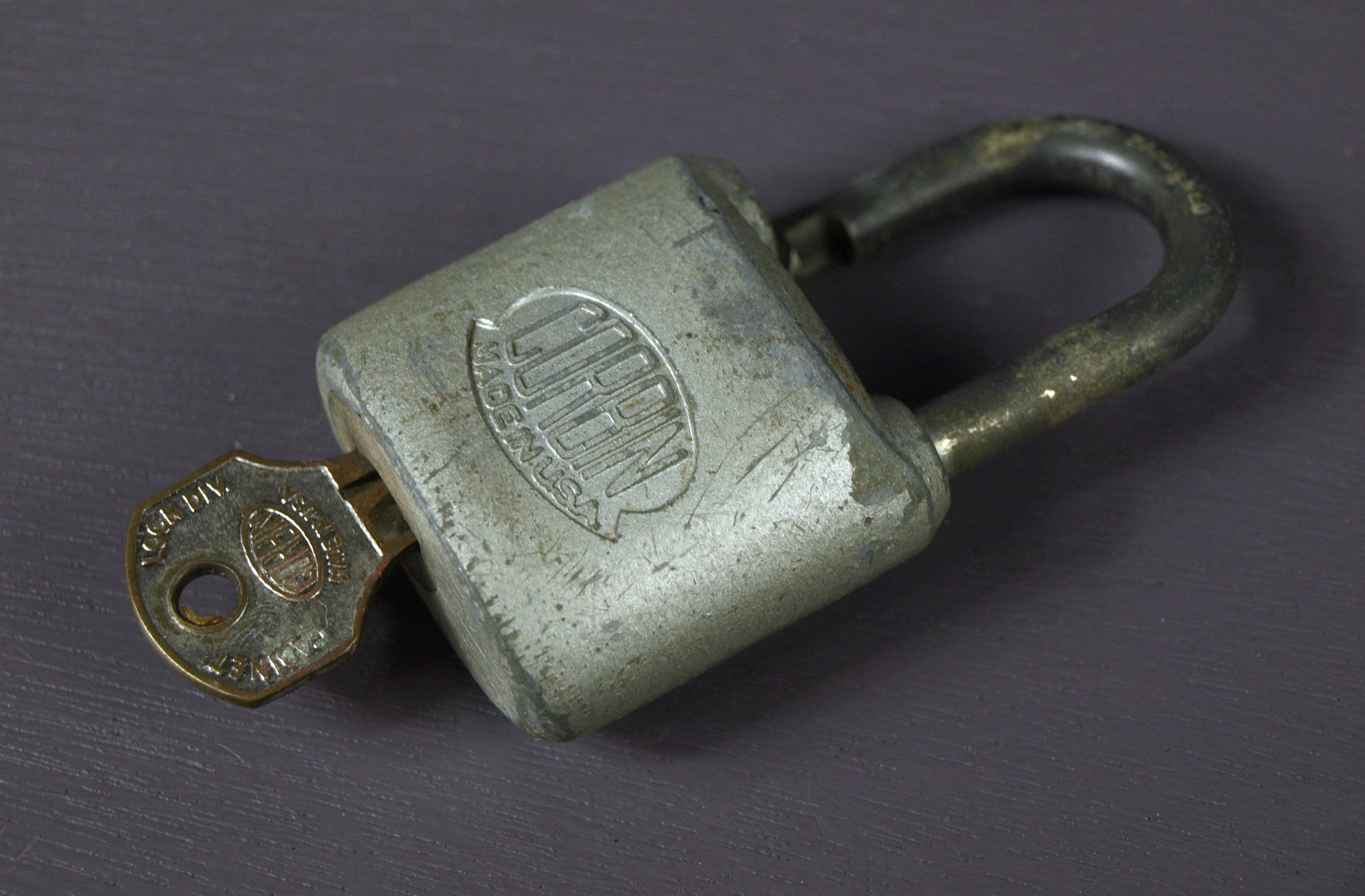 Vintage CORBIN Padlock W/ Key, Circa 1950's Good Working Condition Made ...