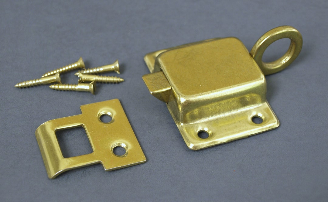 Vintage Brass Casement or Transom Window Ring Pull Latches, Several ...