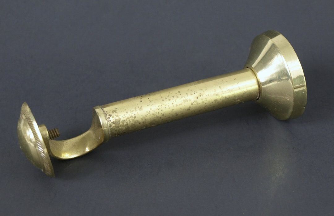 Vintage Solid Brass Drapery Rod Bracket for 1 Diameter Drapery Rod High ...