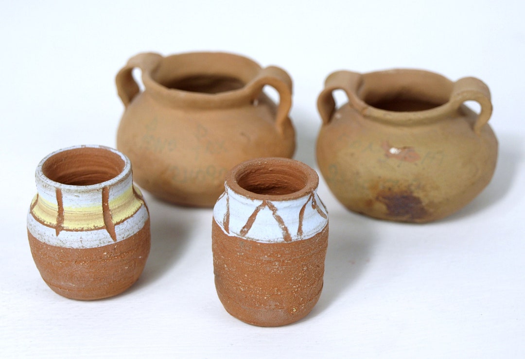 Vintage Miniature Clay Pottery - Cusco, Peru Restaurant "indio Peliz" - Incan Dollhouse Pottery ...