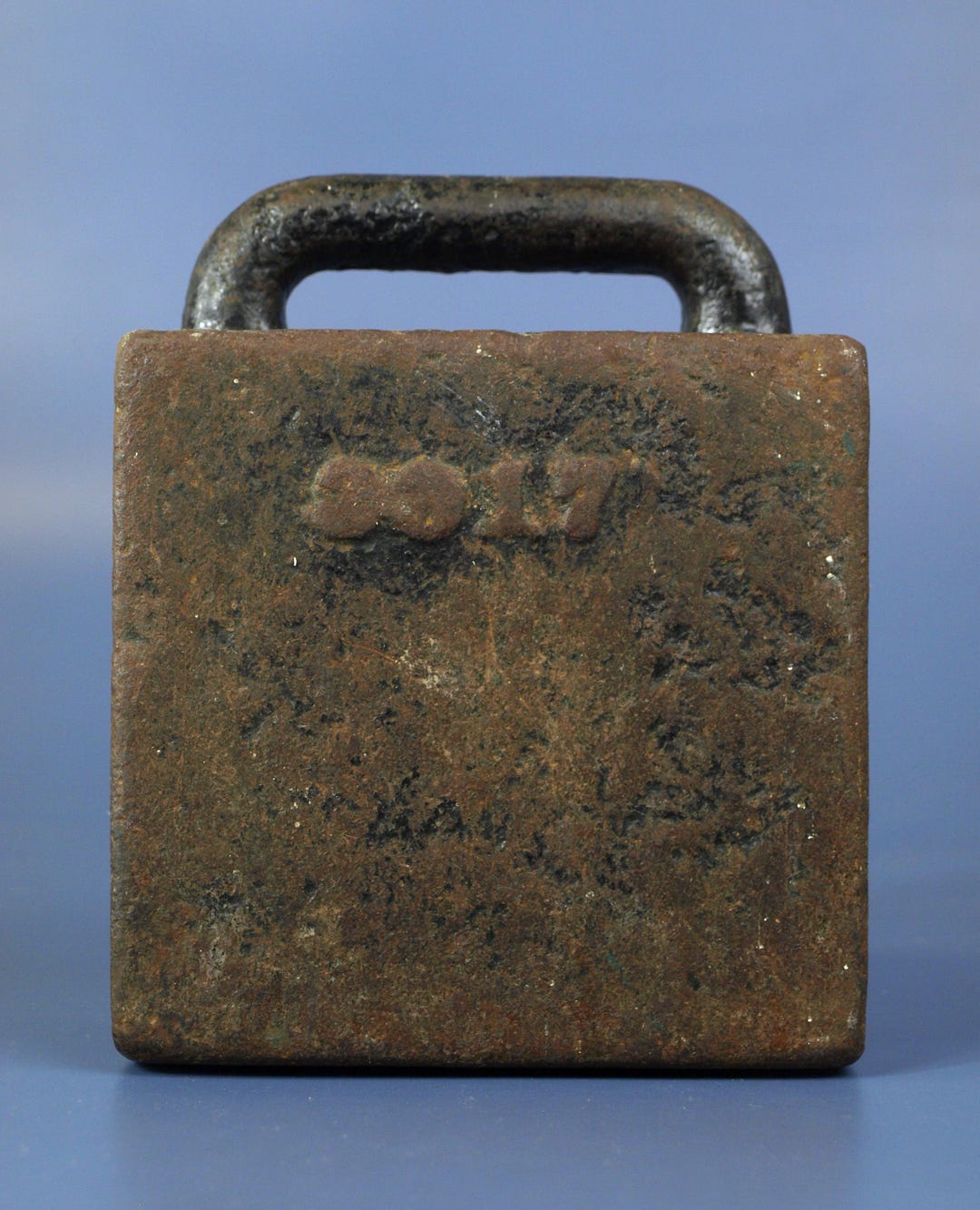 Antique Solid Cast Iron Weight Number 3017 - Nautical Weight / Large ...