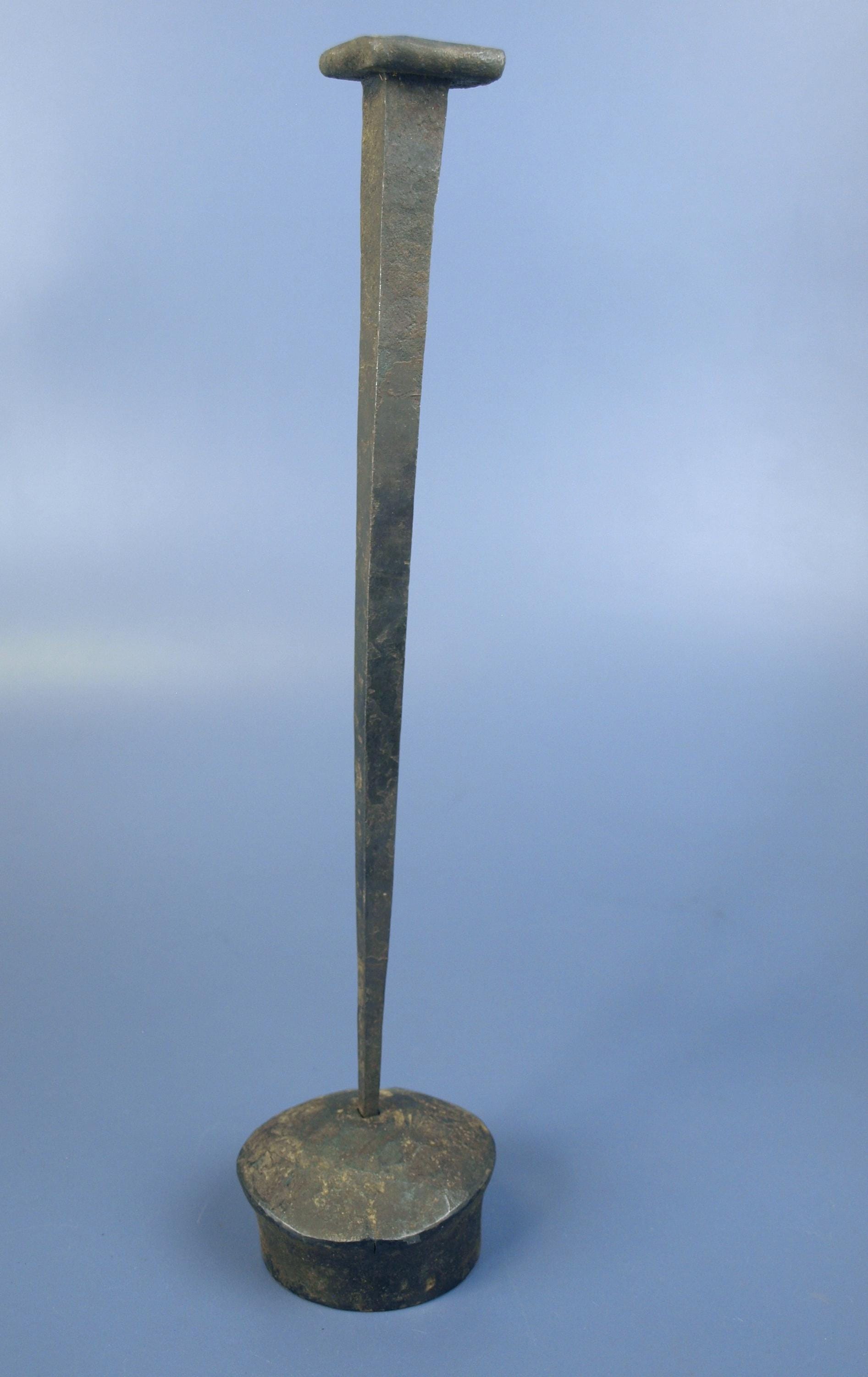 Antique Hand Forged Spike, Weight and Curve Arm Rustic Blacksmith Parts ...