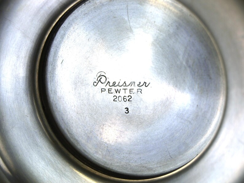Vintage Preisner Pewter Hostess Set W/ Coffee Pot, Lidded Sugar Bowl ...