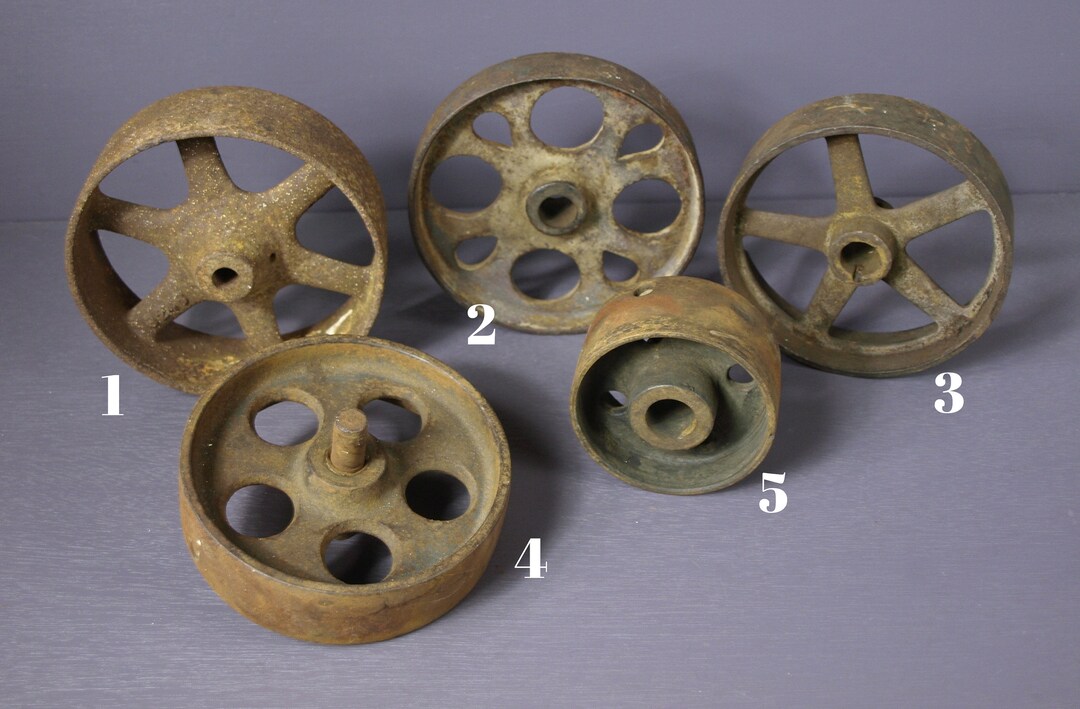 Antique Cast Iron Cart Wheels / Caster Wheels in Various Styles and ...