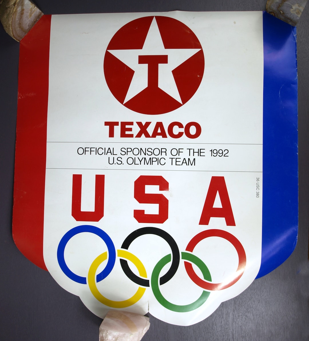 Vintage 1992 Texaco Olympic Poster Official Sponsor of the 1992 U.S ...