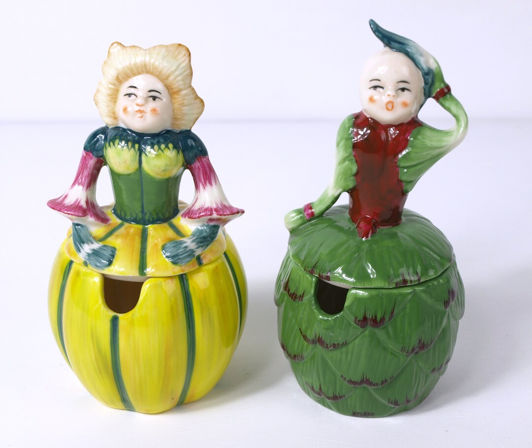 Vintage I. Godinger & Co Anthropomorphic Vegetable Lidded Sugar Bowls ...
