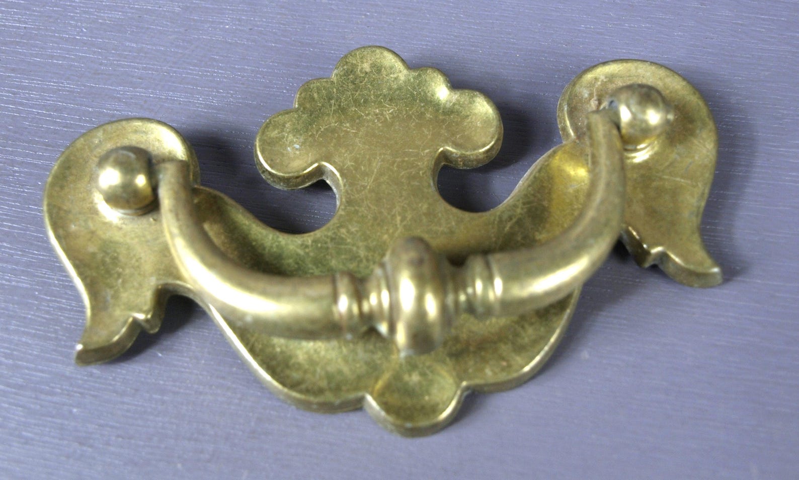 Vintage Heavy Brass Chippendale Style Drawer Pulls - 2 Non-matching ...