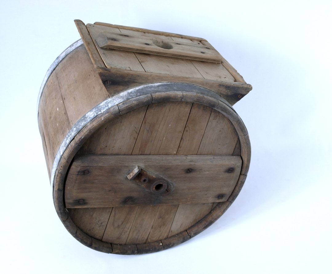 Antique Wood Barrel Butter Churn - Circa 1800's - Missing Handle ...