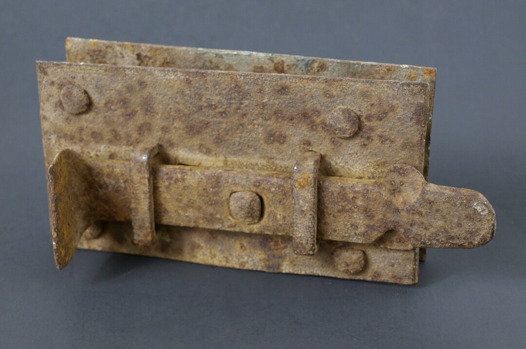 Antique Hand Forged Iron Slide Latch, Circa Early 1800's - Door ...