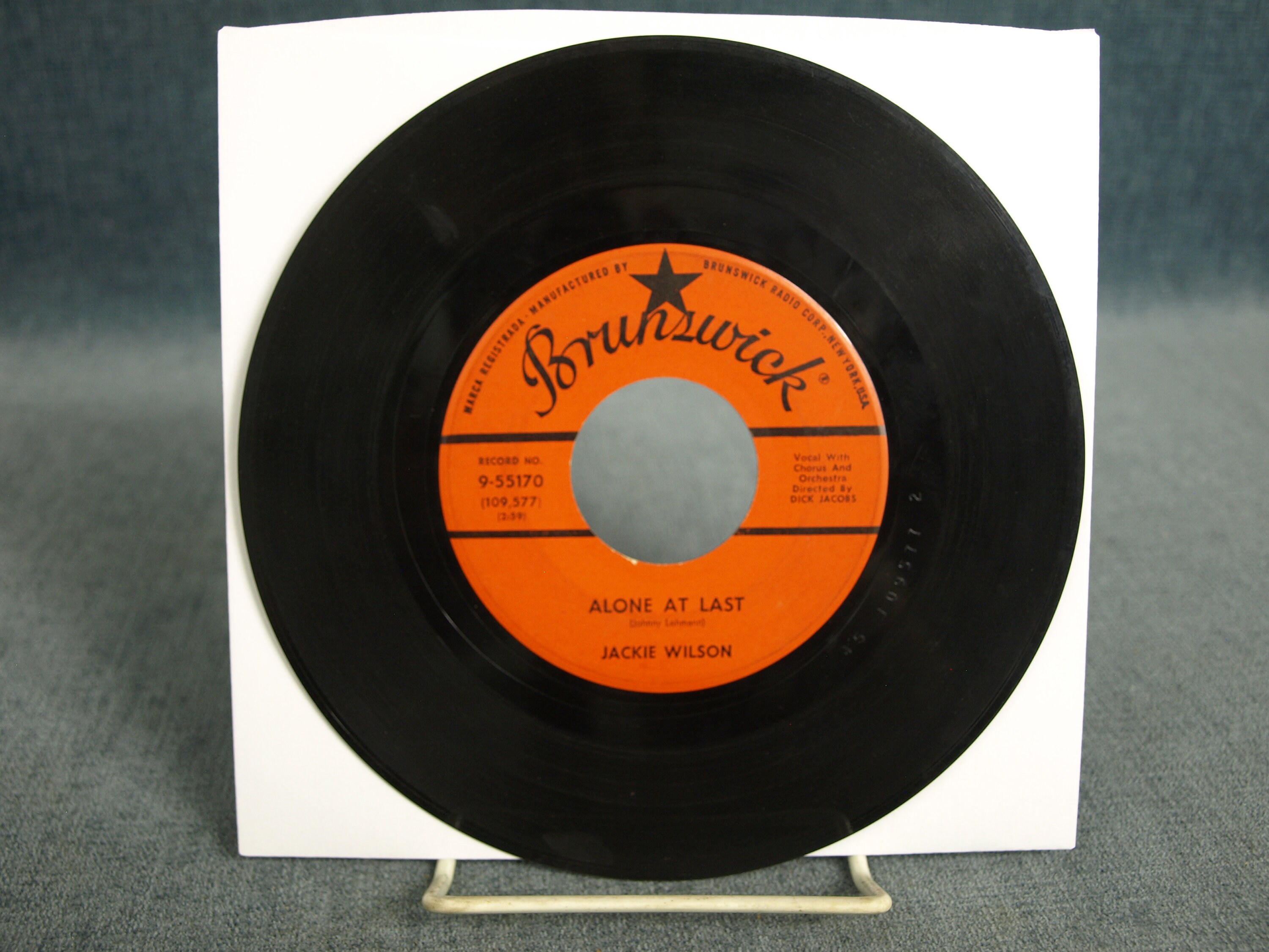 Jackie Wilson - Am I the Man & Alone at Last 45 Rpm Brunswick Vinyl ...