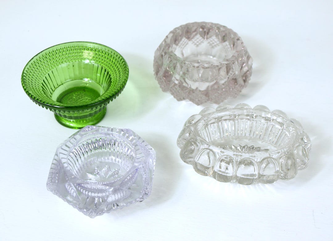 Antique EAPG Large Early American Pattern Glass Salt Cellars / Pinches ...