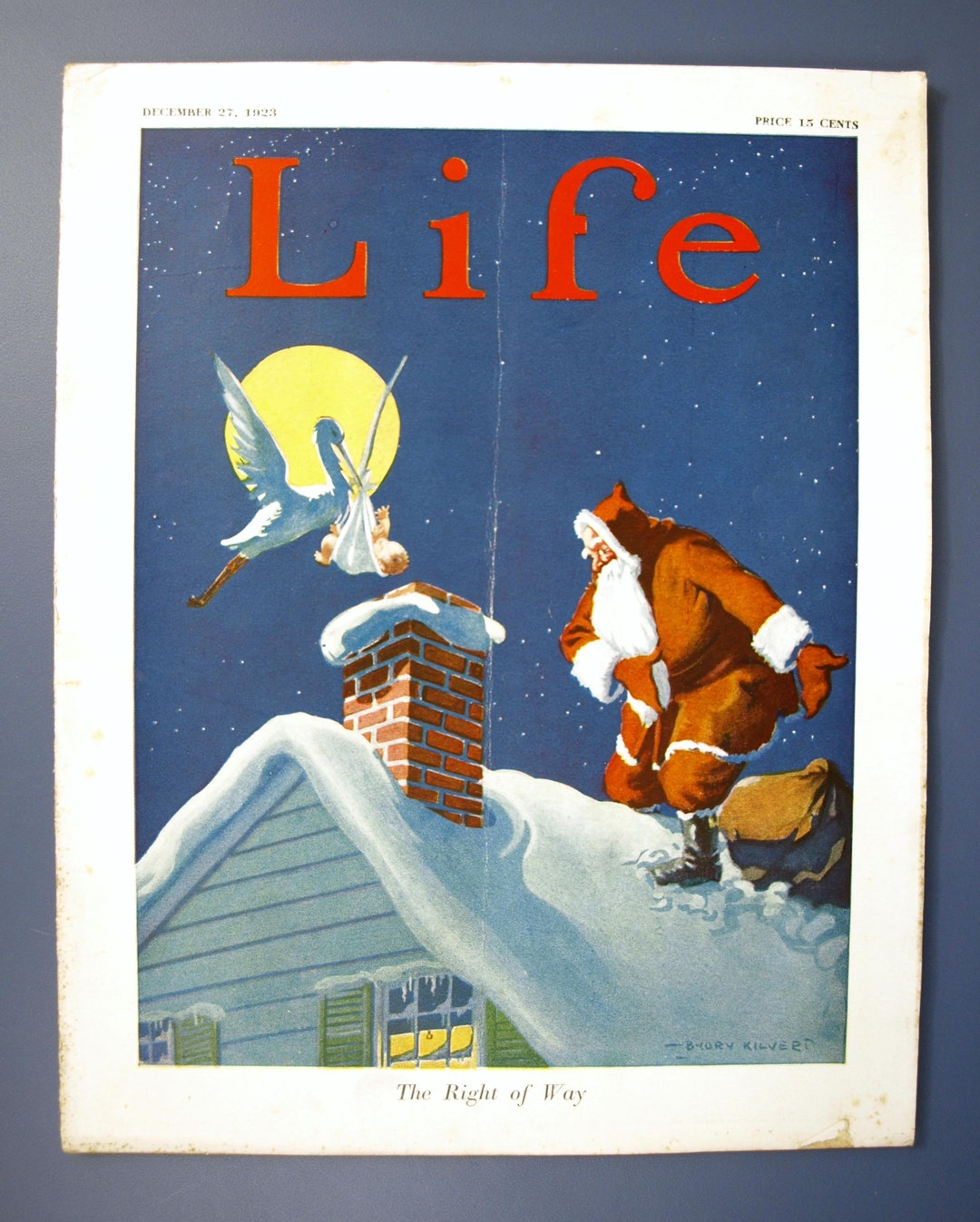 Life Magazine, December 27, 1923 Issue W/ Cover Art by B. Cory Kilvert ...