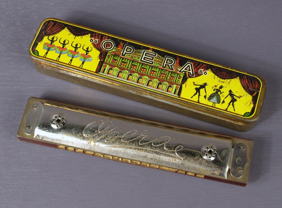 Vintage Opera c Harmonica W/ Original Metal Case, Made in West Germany ...