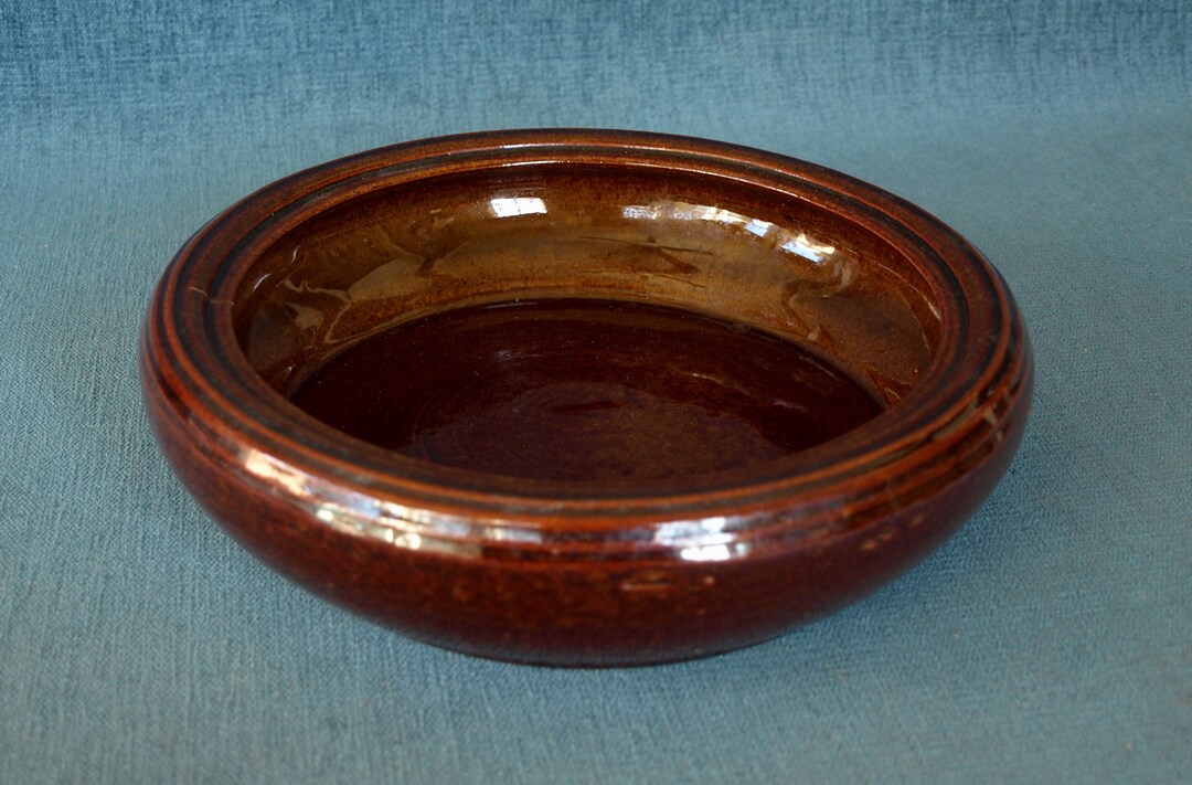 Brown Betty Ovenproof USA Stoneware Low Round Casserole Baking Dish or ...