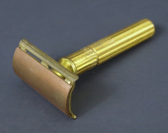 1938-1945 Gillette Pre-war Silver Fat Handled Tech Vintage Safety Razor ...