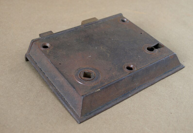 Large Antique Cast Iron Upright Vertical Rim Door Lock Set - Etsy