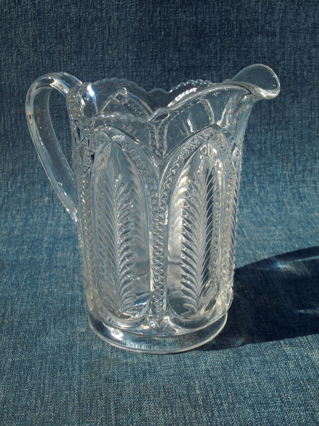 Antique U.S. Glass Co. Paneled Palm Pattern EAPG Victorian Clear Glass ...