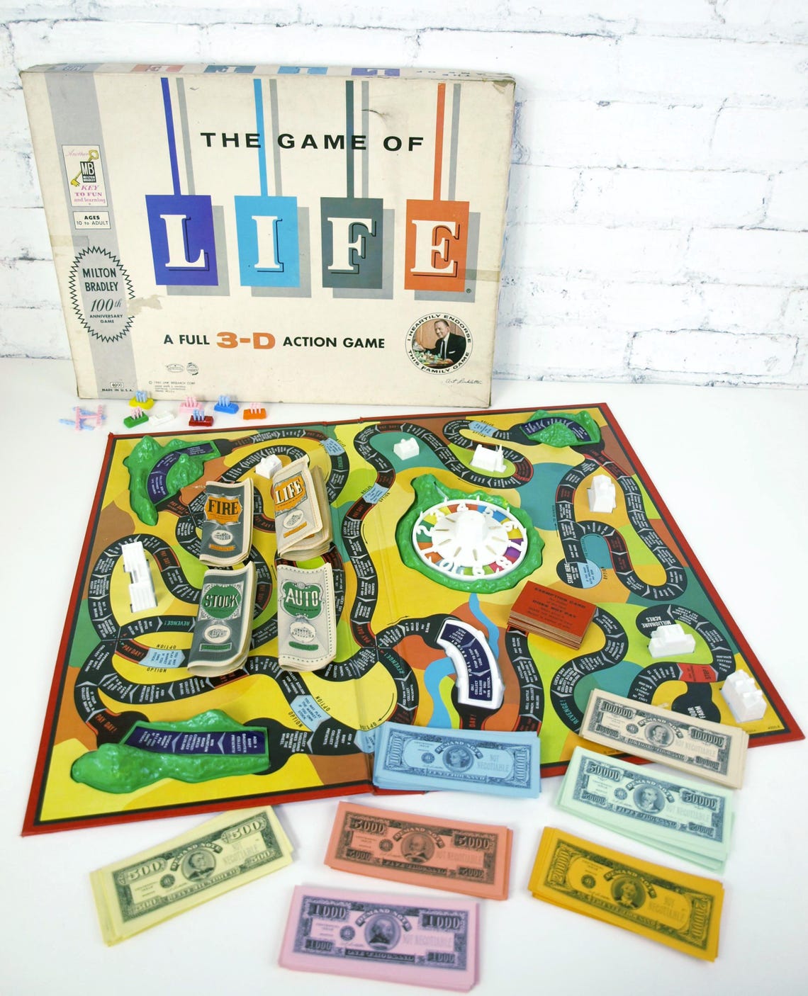 The Game of LIFE in Original Box - 100th Anniversary Game #4000, Circa ...