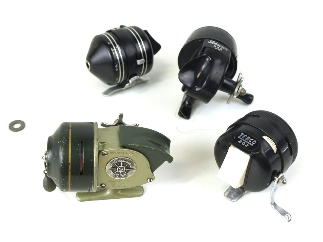 Vintage Fishing Reels - Zebco 202 & Zebco 600 Shakespeare Wondereel ...