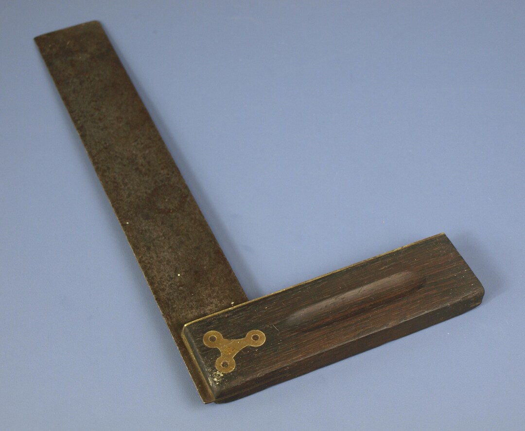 Antique Rose Wood Hardwood, Brass and Steel Carpenter Quick Square Hand ...