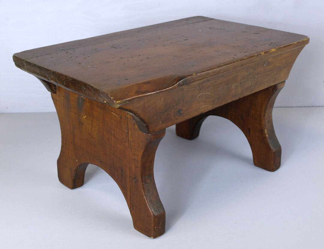 Vintage Handmade Footstool or Milking Stool, Likely Circa Mid Century ...
