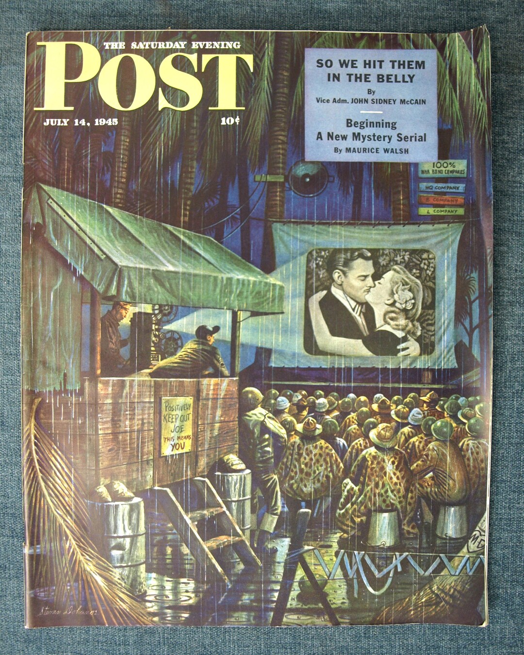 July 14, 1945 Saturday Evening Post WWII Era Magazine With Steven ...