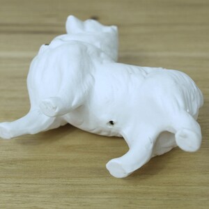 Vintage Ceramic Bisque White Dog Statue Samoyed / American Eskimo ...