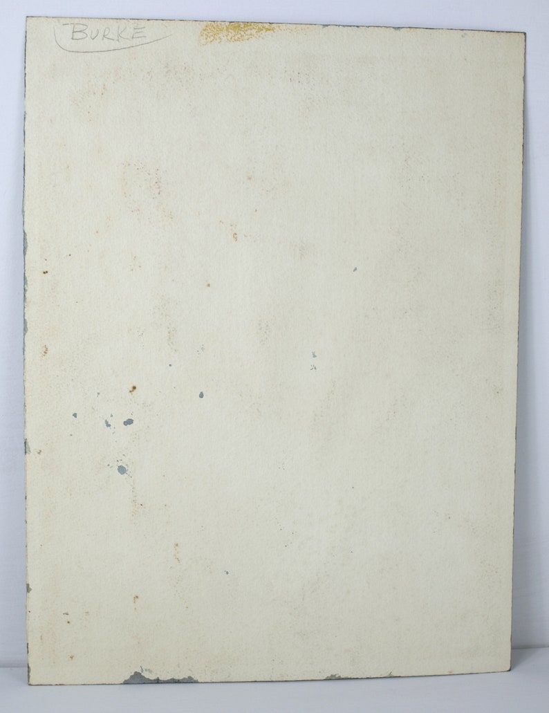 Original Watercolor Art Signed by Artist Burke - Mountain Scene ...