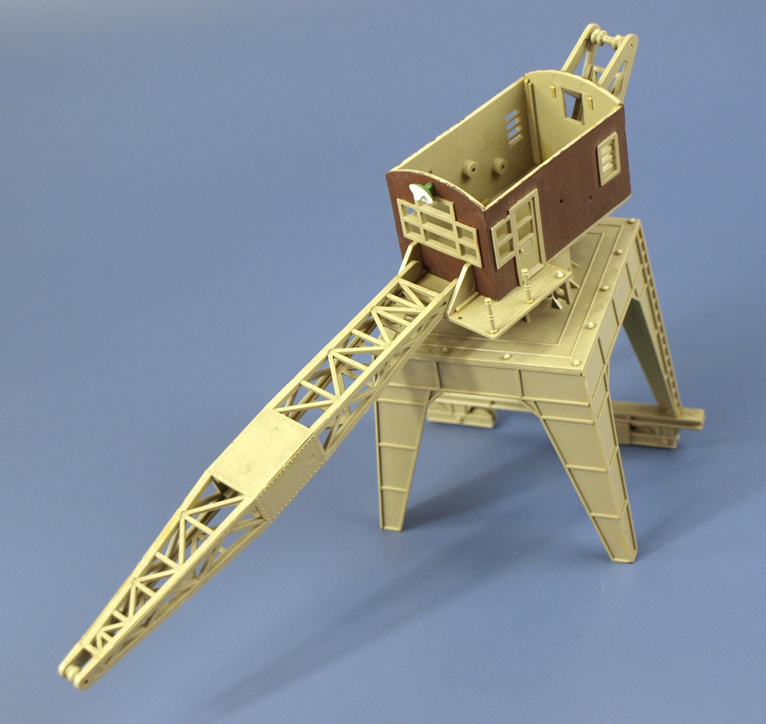 Vintage Plastic Train Set Miniature Bridge Pylons, Crane and Factory ...