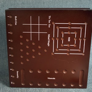 Multi Board Game Set in Wood Case W Slid Lid - Chess, Checkers, Chinese ...