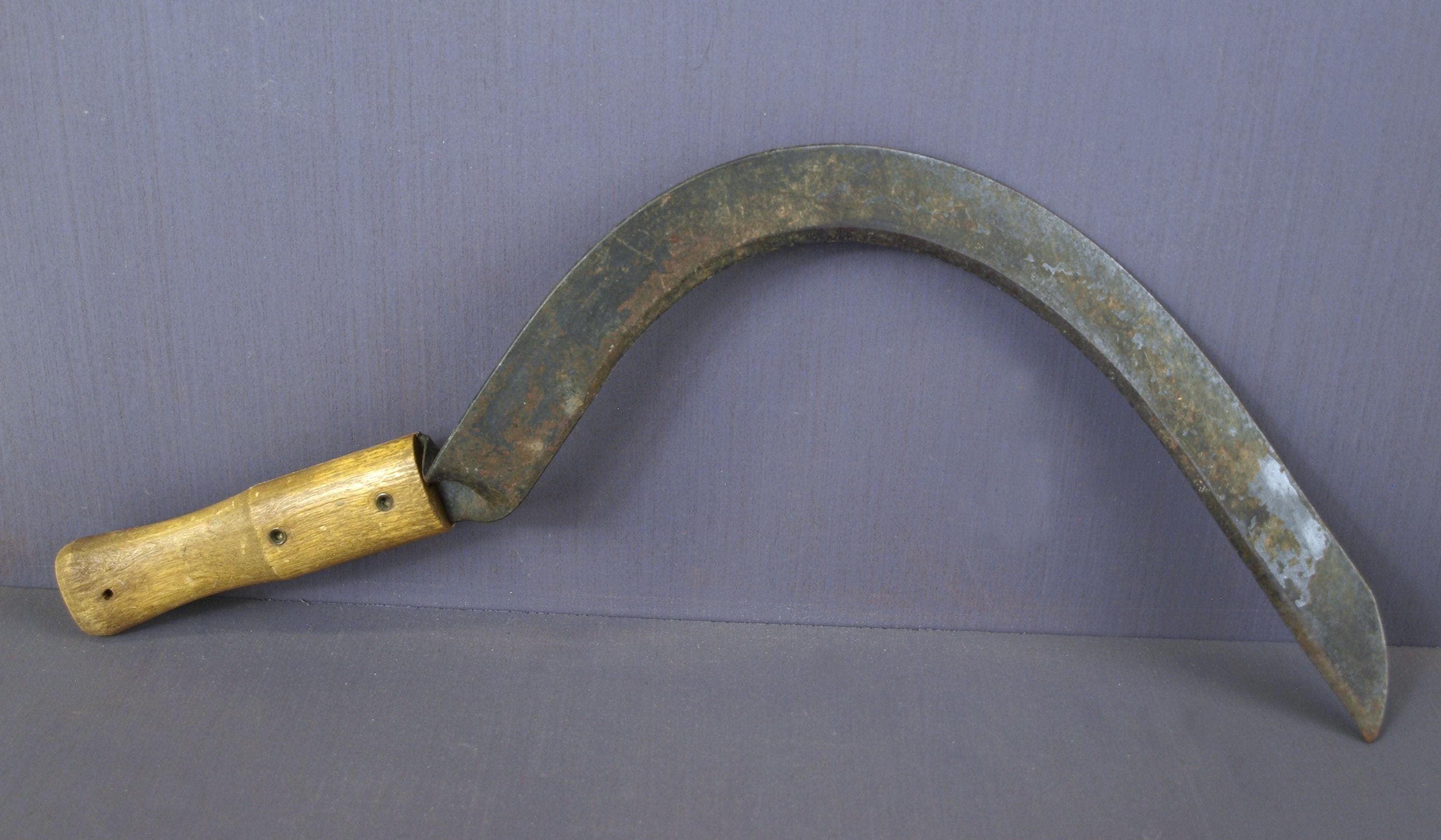 Vintage Bel-grade Offset Hand Sickle With Wooden Handle Farming ...