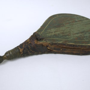 Antique Tole Painted Fireplace Bellows, Circa Mid 1800s Green Painted ...