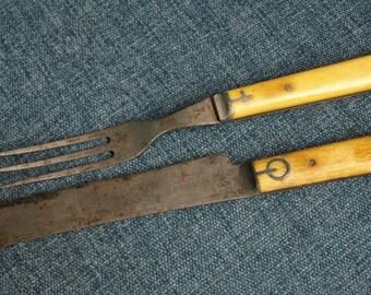Antique Bone Handled Silverware | Etsy