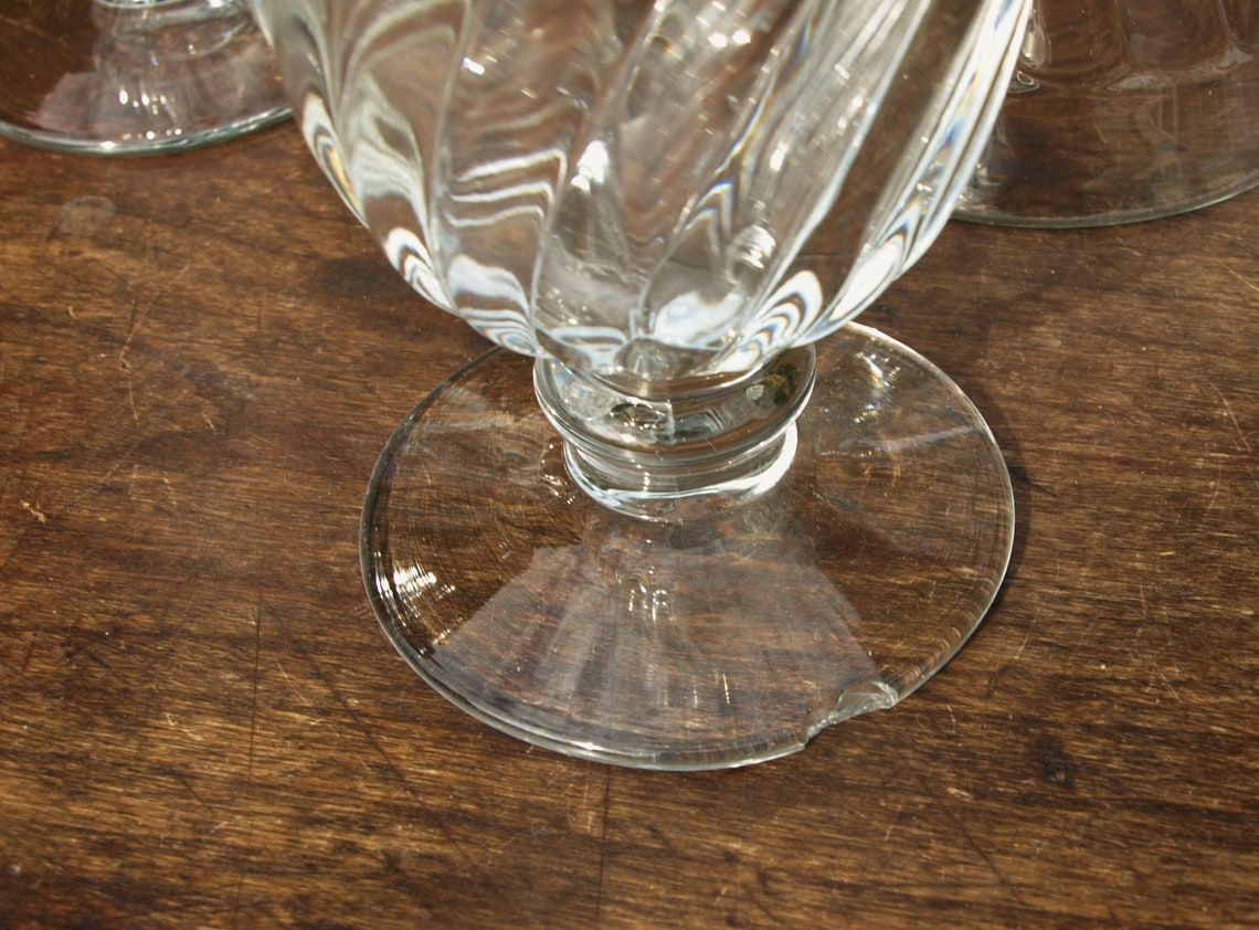 Clear Glass Footed Ice Cream Float Dessert Glasses With Ribbed - Etsy ...