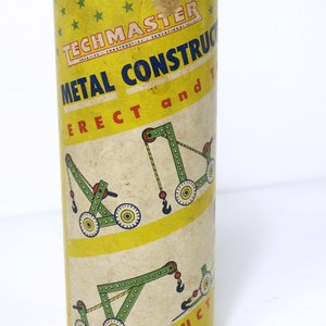 Vintage Techmaster Metal Construction Set - Techmaster Educational Toy ...