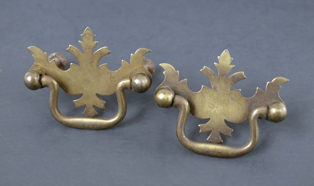 Vintage Brass Drawer Pulls, Circa 1950's - Set of 2 - Colonial Revival ...