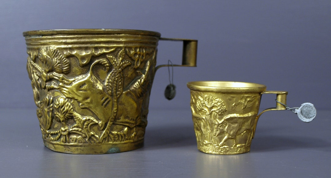 Vintage Minoan / Mycenaean Museum Cup Replicas, Ancient Greek Artifact ...