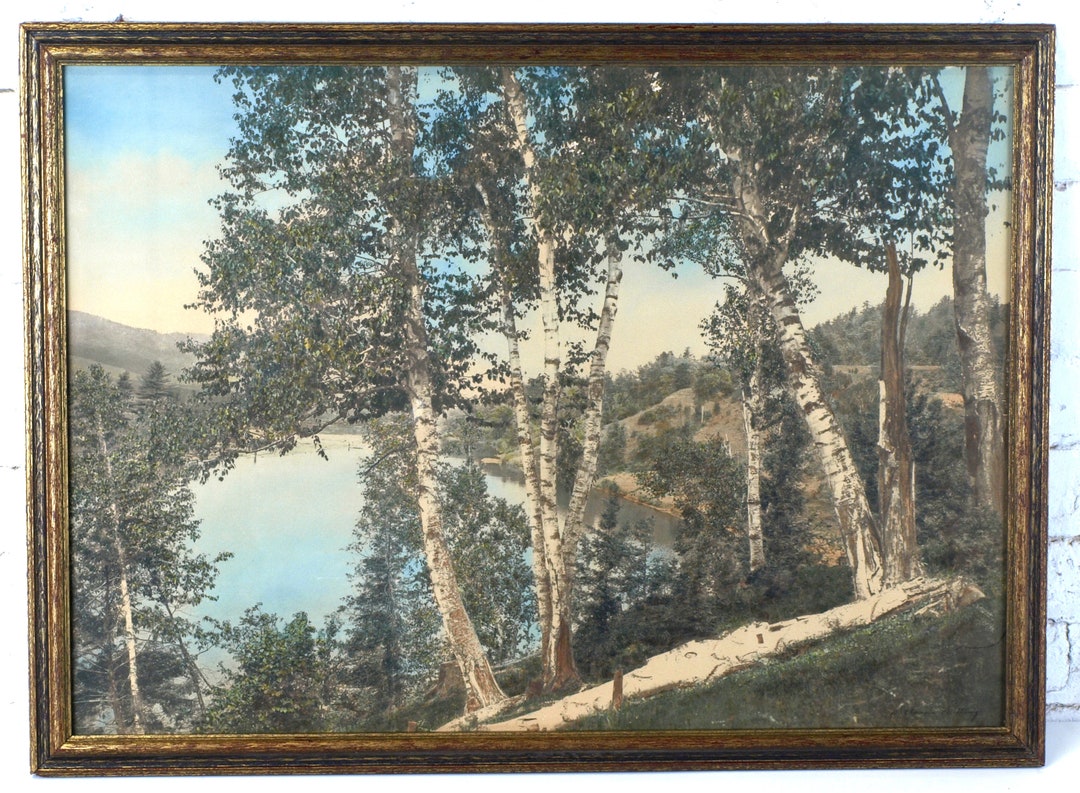 Large Rare Antique Wallace Nutting Hand Colored Photo Lithograph, C ...