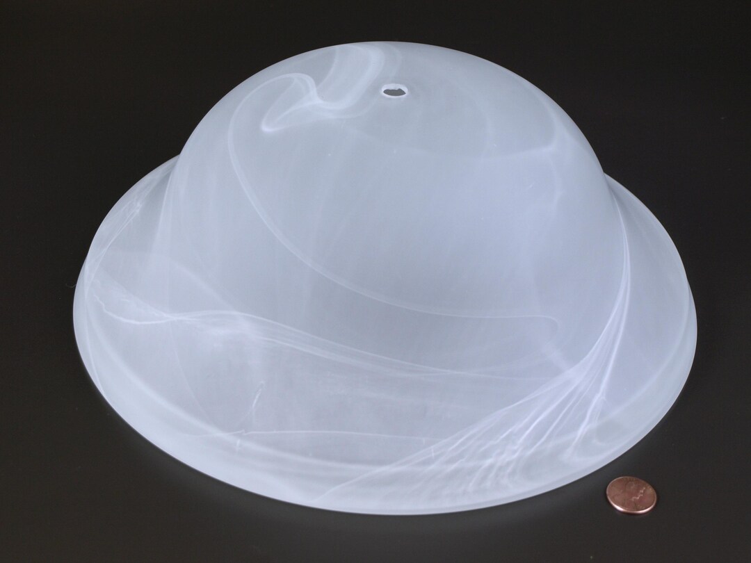 Alabaster Glass Dome Ceiling Light Cover Flush Mount - 11.25 ...