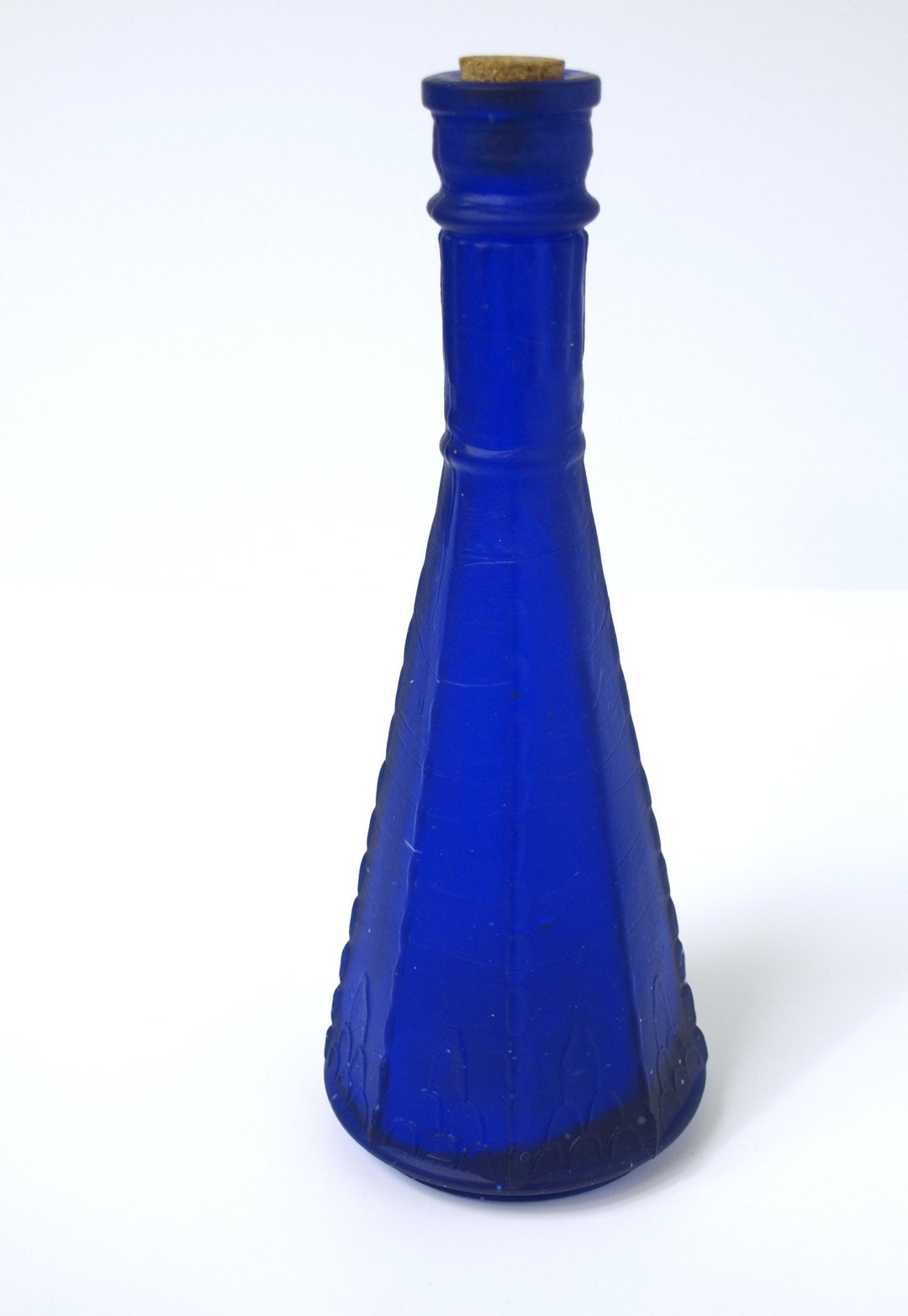 Vintage Large Morey Mallorca Destilerias Spain Ornate Cobalt Blue Wine ...