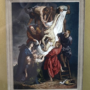 Peter Paul Rubens Descent From the Cross Print in Vintage Shadow Box Frame - Anvers La Descente ...