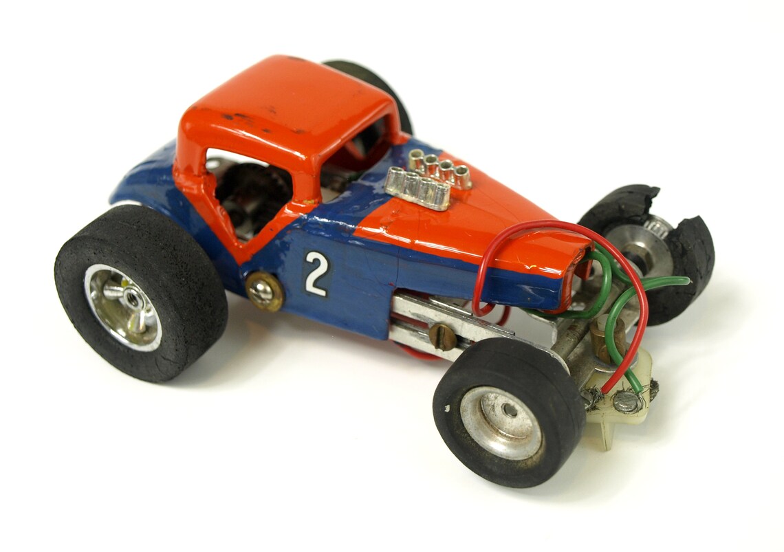 Vintage Large 1/24 Scale Slot Car Chassis and Motor With Vintage Stock ...
