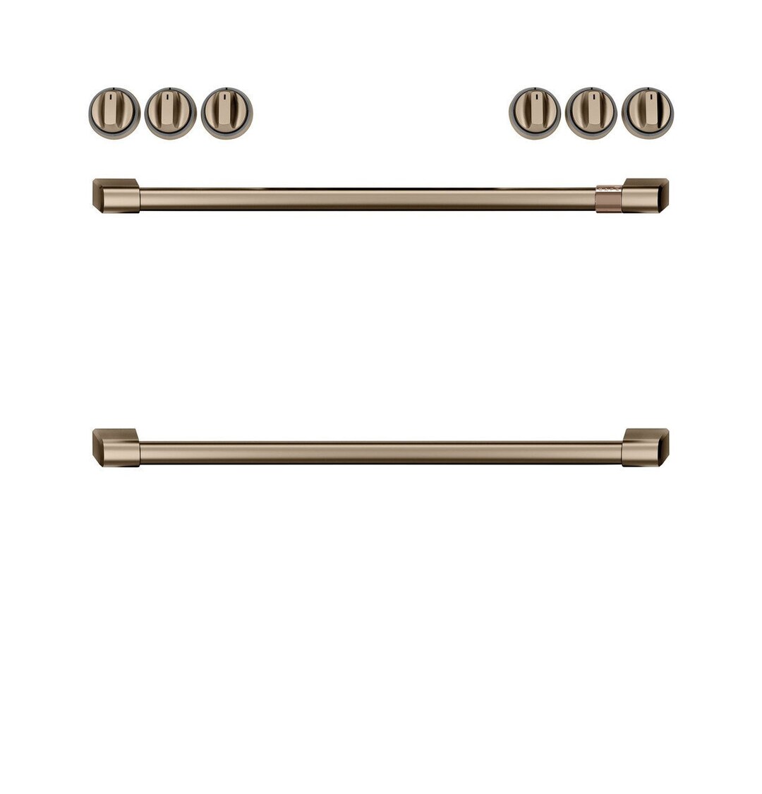 Brushed Bronze Cafe Oven Replacement Handles Knobs & Bezels - Front ...