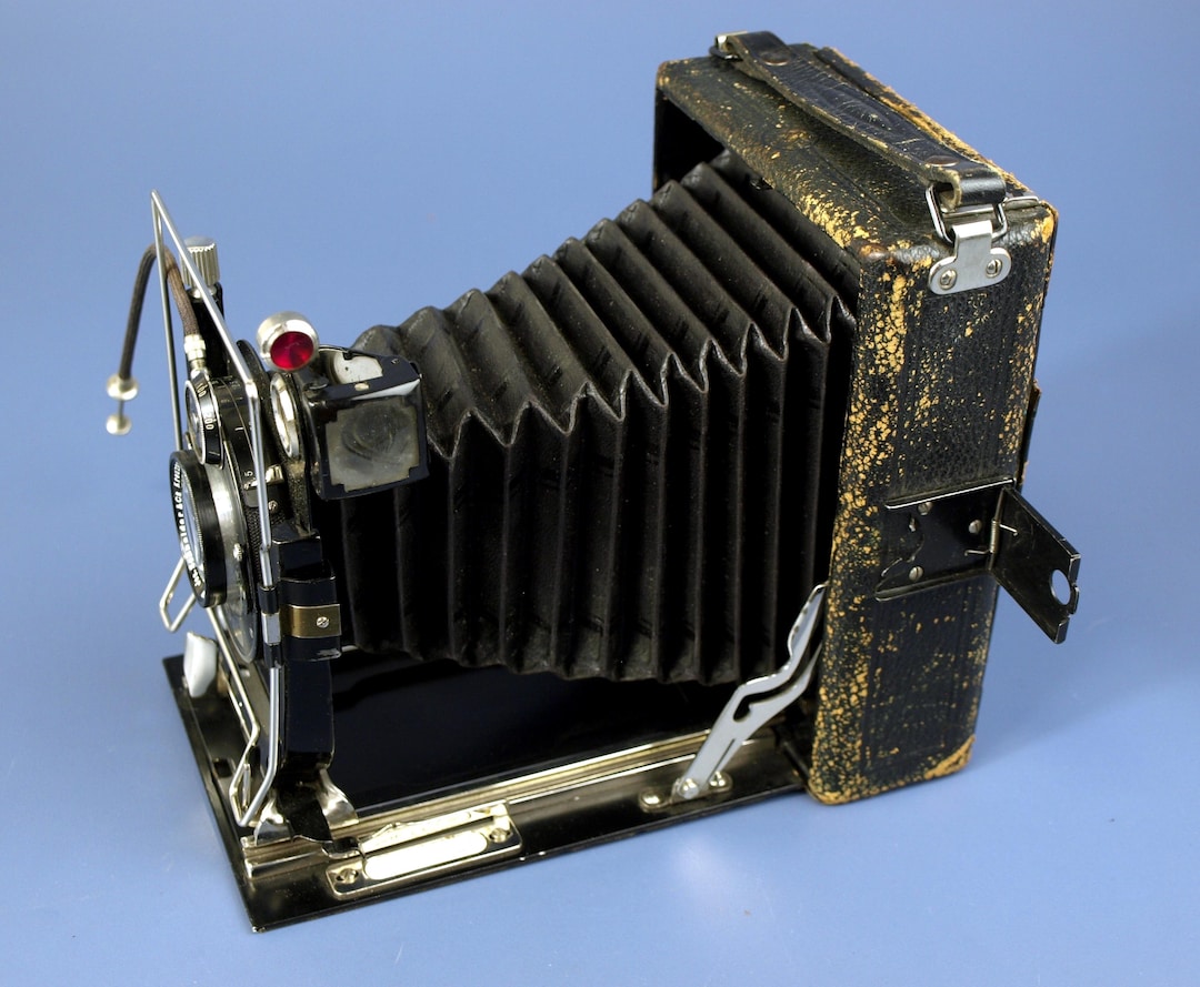 Rare Antique Compur Folding Bellows Plate Film Camera W Schnelder & Co ...